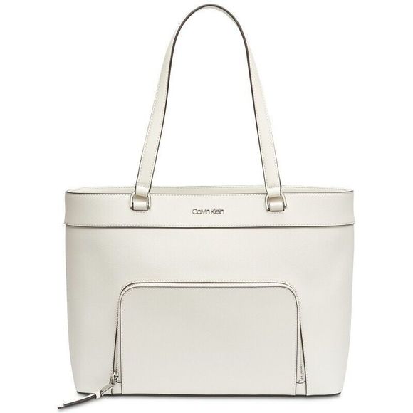Calvin Klein | Accessories | Calvin Klein Louise Leather Tote White ...